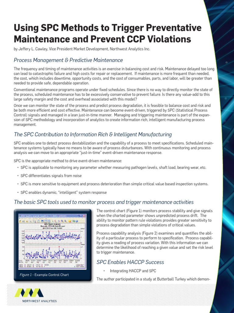 AR 09 - Using SPC Methods To Trigger Preventative Maintenance & Prevent ...