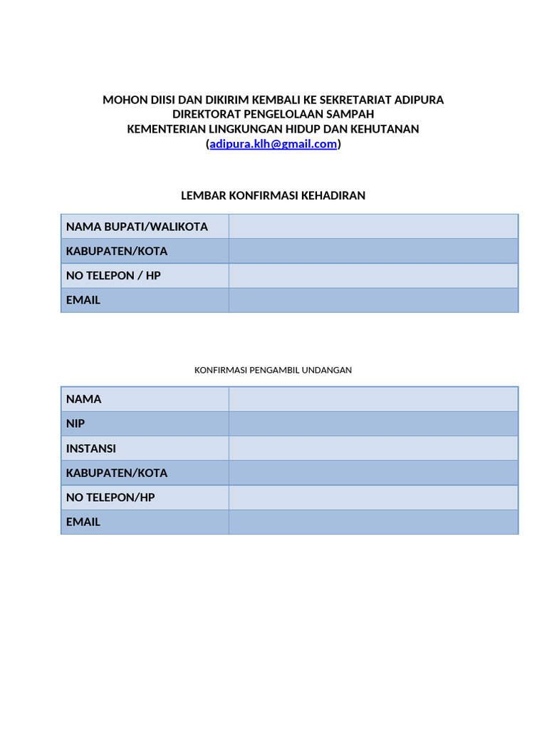 Lembar Konfirmasi | PDF