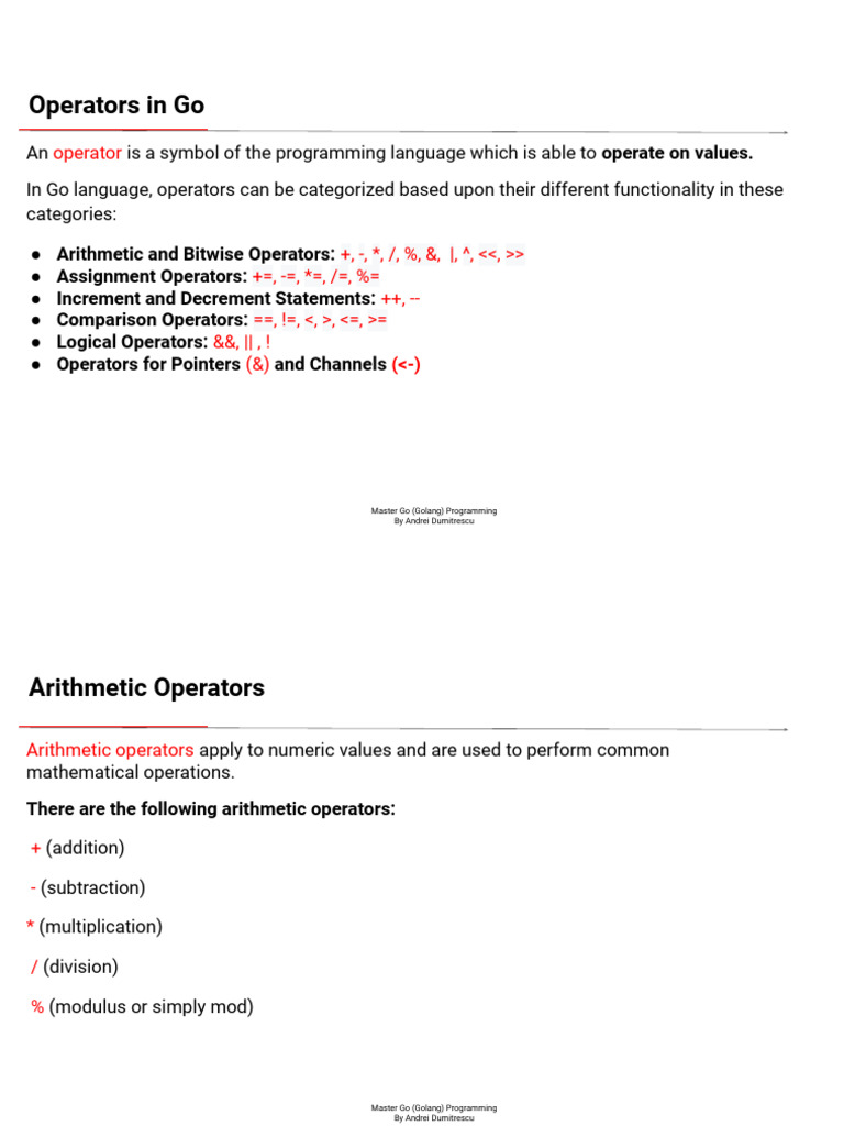 Slides+ +operators1 | PDF