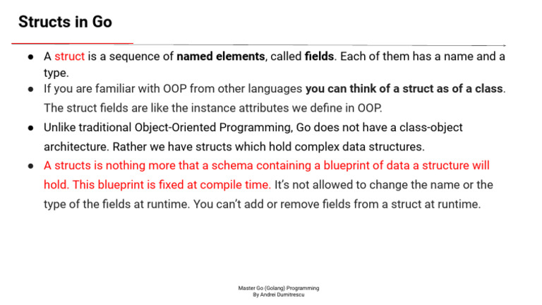 Slides+ +Structs+in+Go | PDF Slides+ +Structs+in+Go | PDF