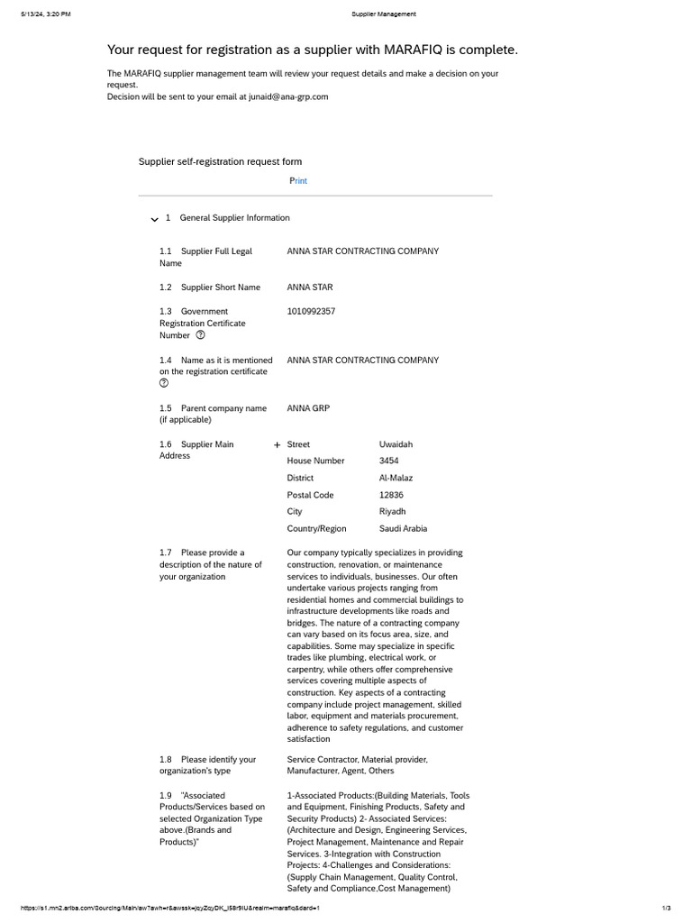 Marafiq Supplier Portal | PDF