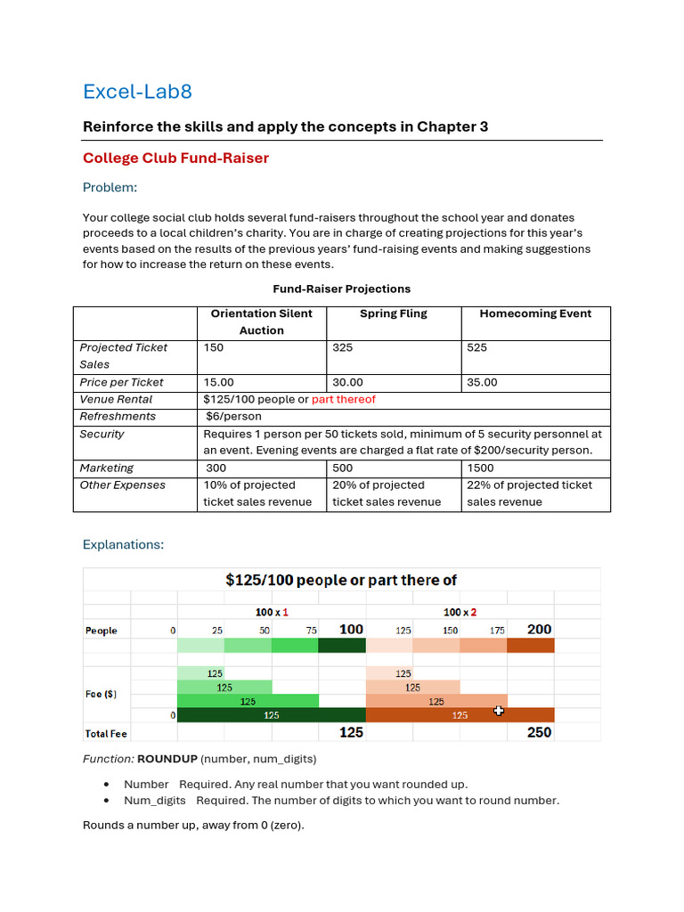 Excel Lab8 Instructions | PDF