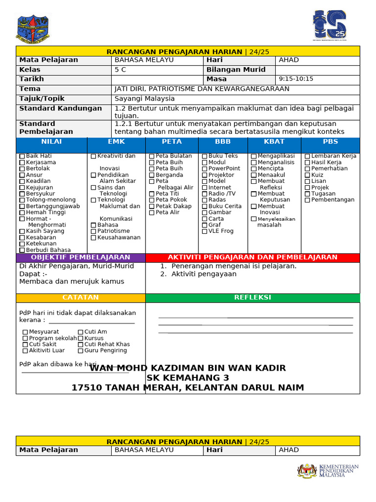 RPH Wan - K M22 | PDF | Indonesia | Computers