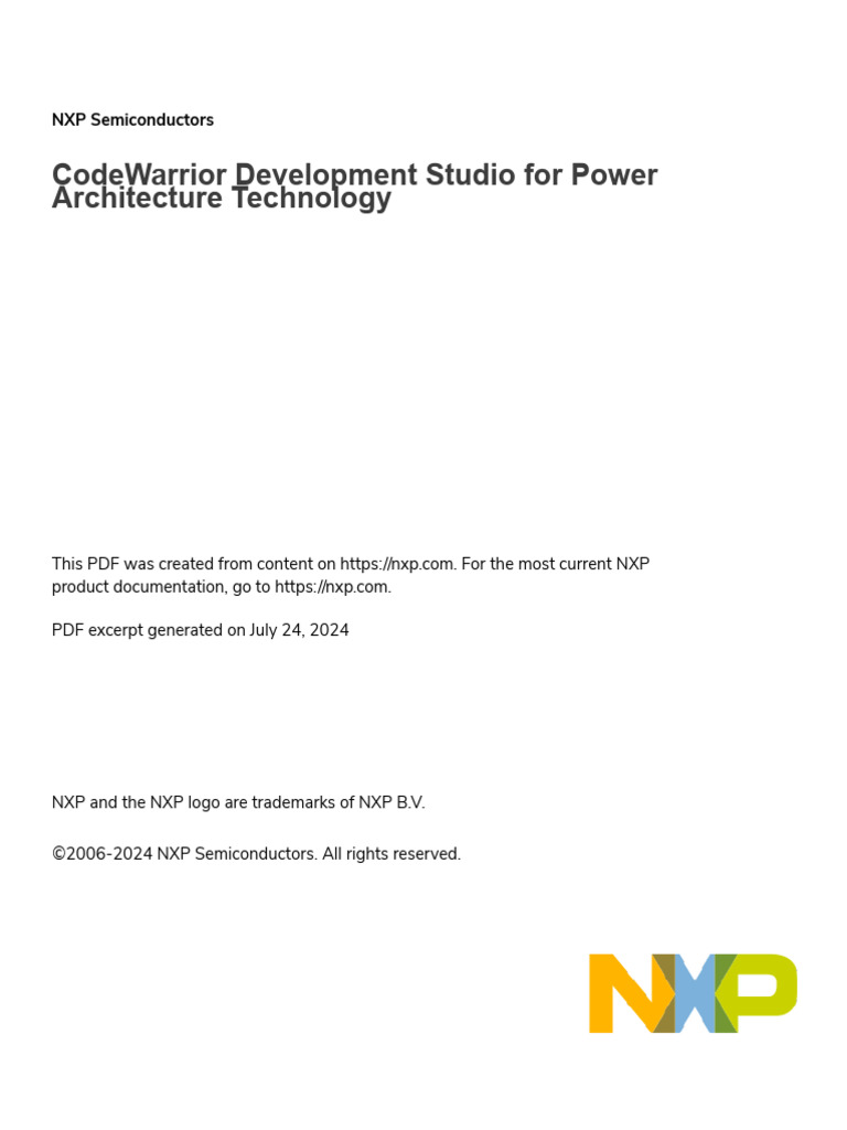 Codewarrior Development Studio For Power Architecture Technology ...