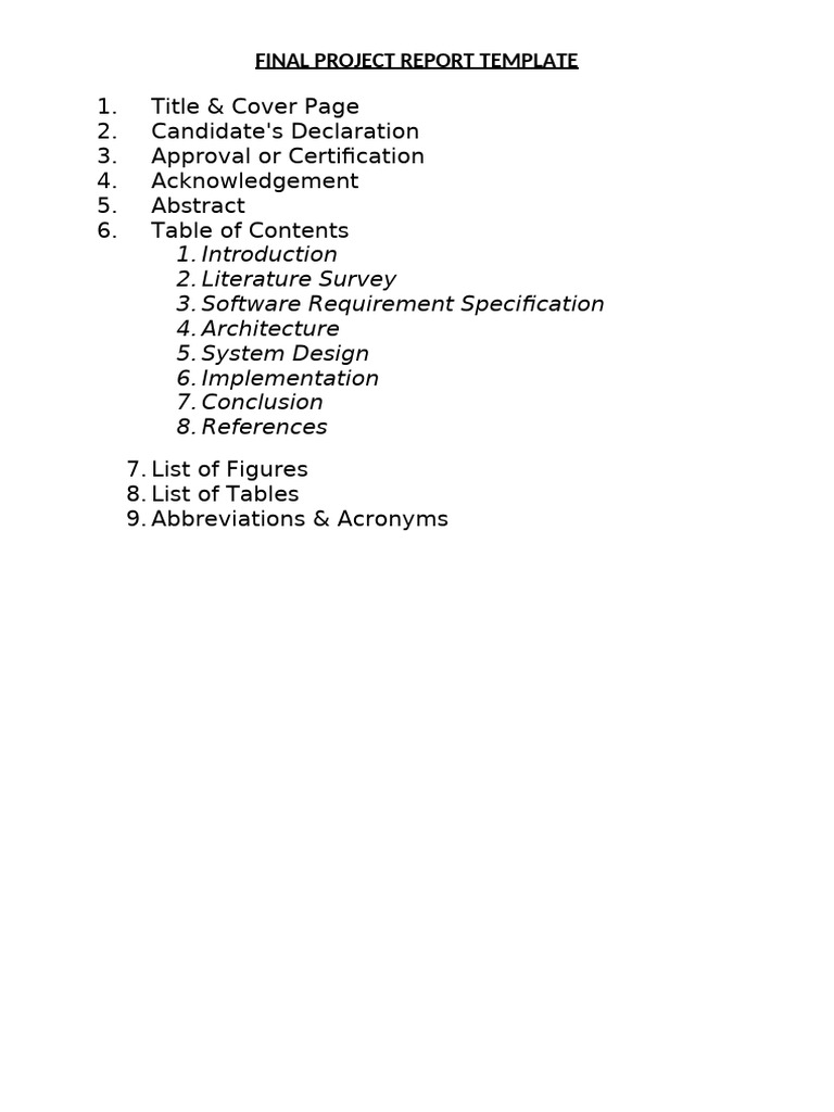 Project Report Guidelines | PDF