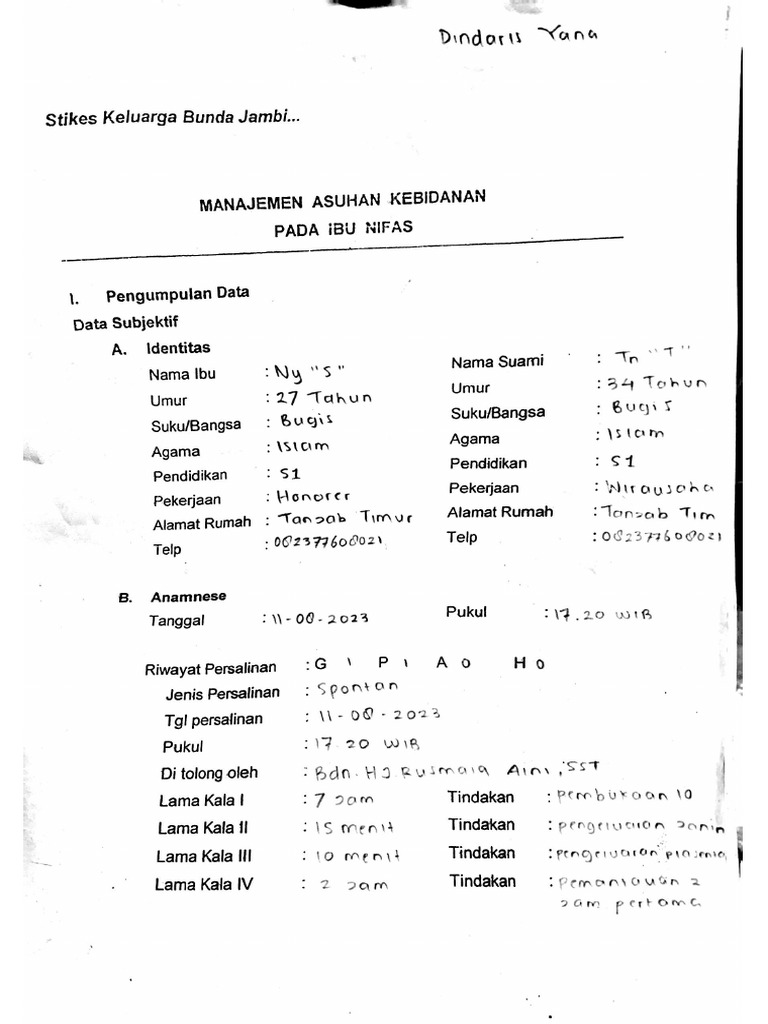 Askeb PNC Dindaris | PDF