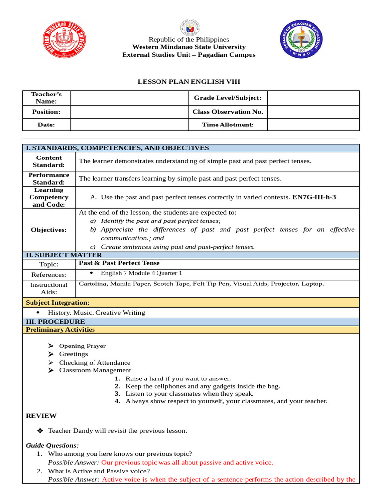 Lesson Plan Final | PDF Lesson Plan Final | PDF