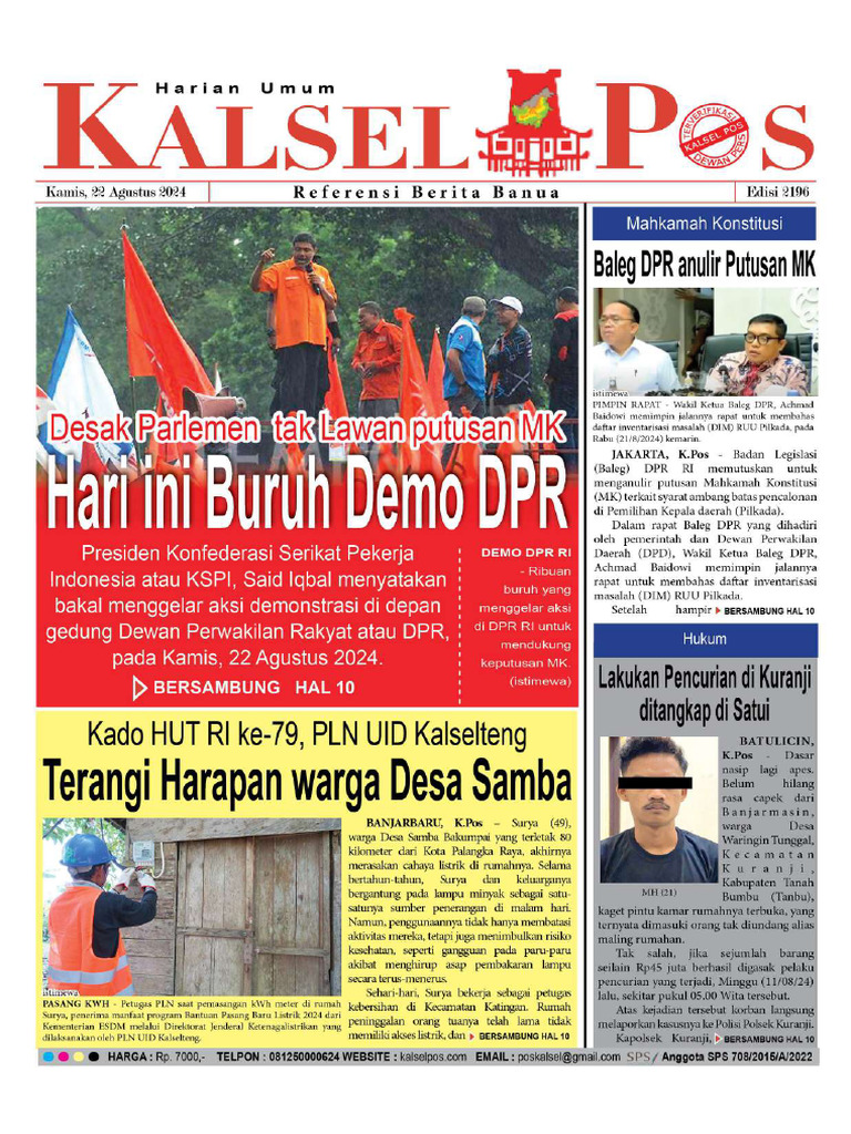 Epaper Kalsel Pos Kamis 22 Agustus 2024 | PDF