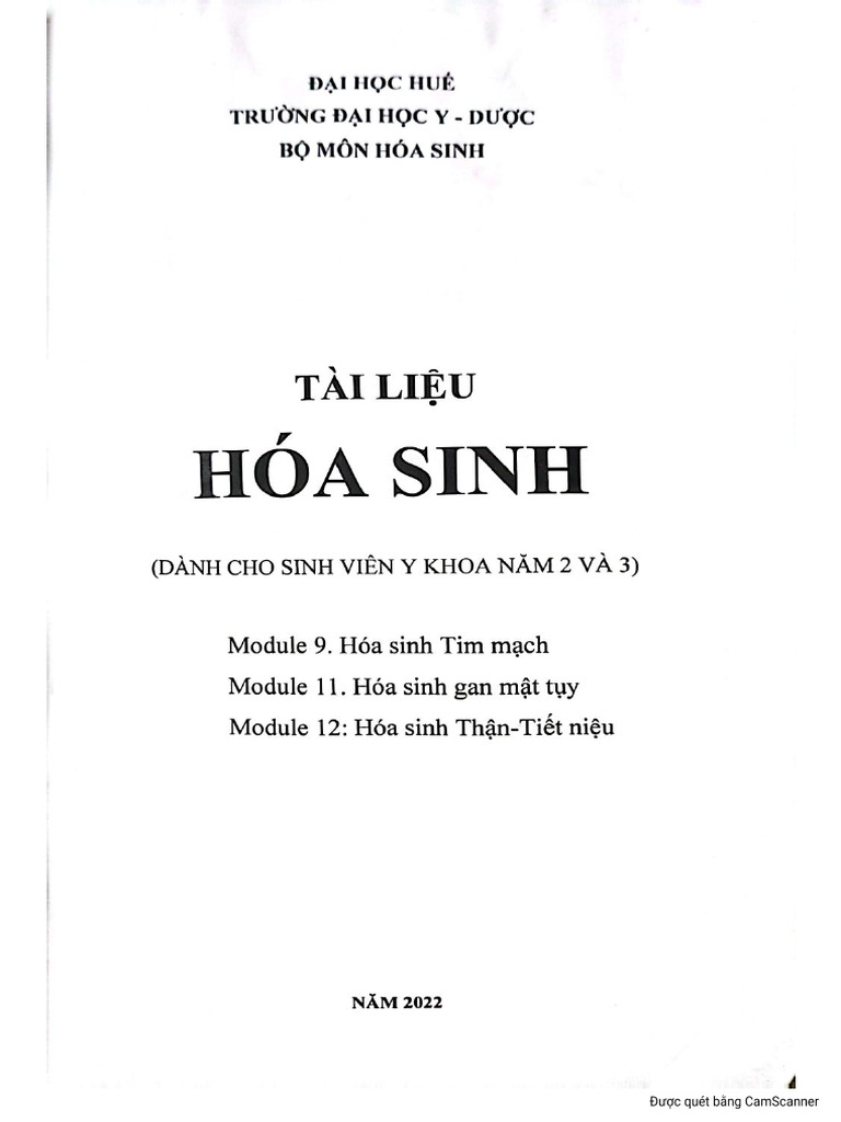 tài liệu hóa sinh module | PDF