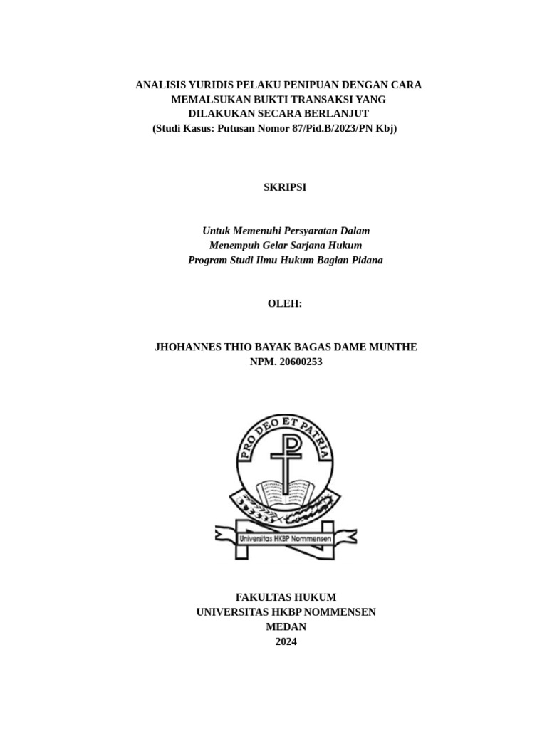 Skripsi Oke Banget 2024 Oke Acc Semoga Acc-1 | PDF | Fraud | Common Law