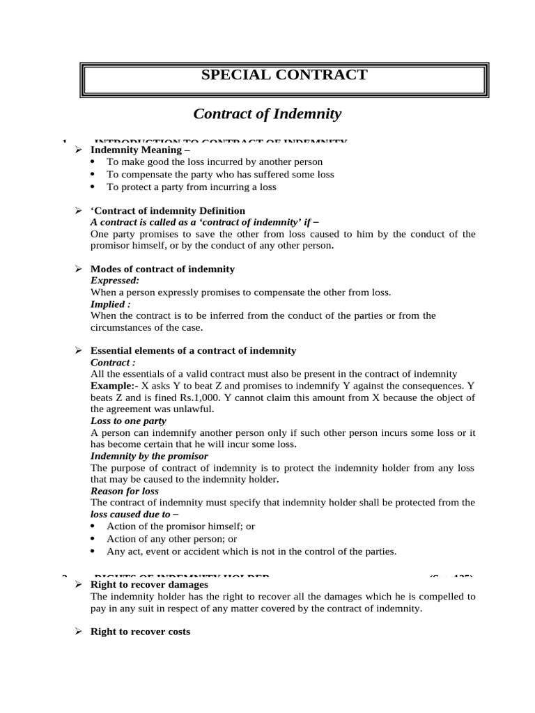 Contract 2 Notes | PDF