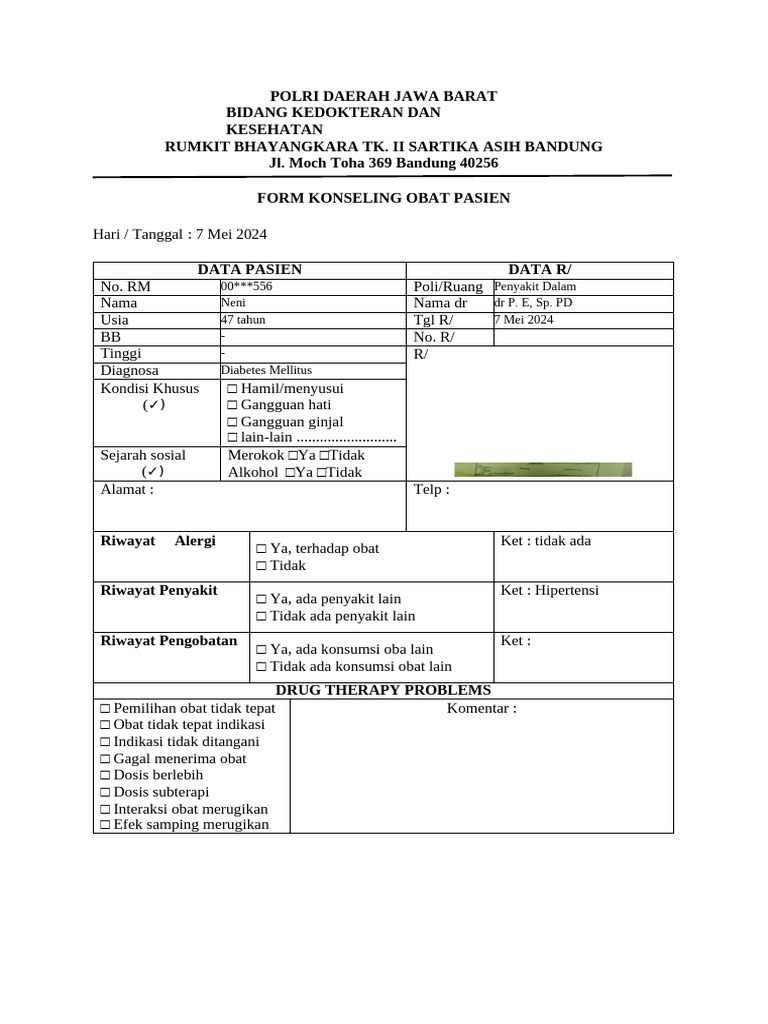 Format Konseling | PDF