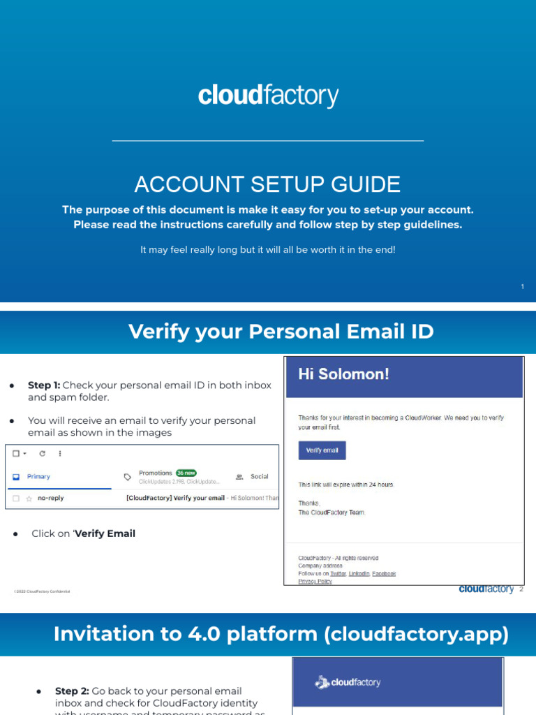 Account Setup Guide v3.4 | PDF