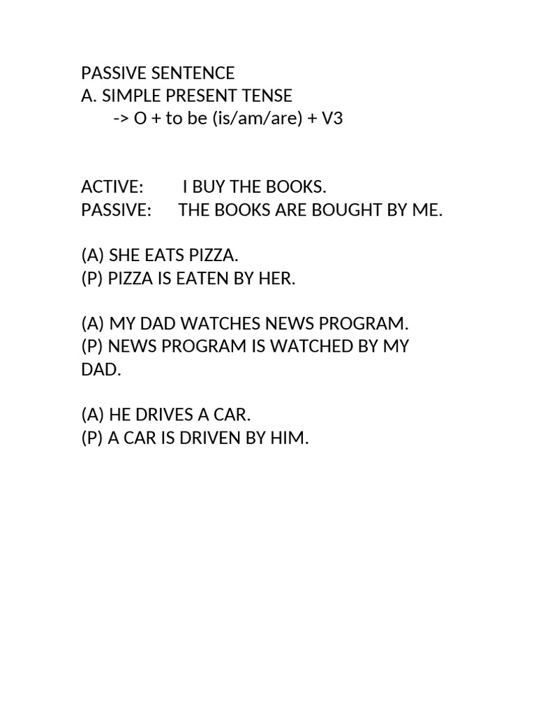 Passive Sentence | PDF
