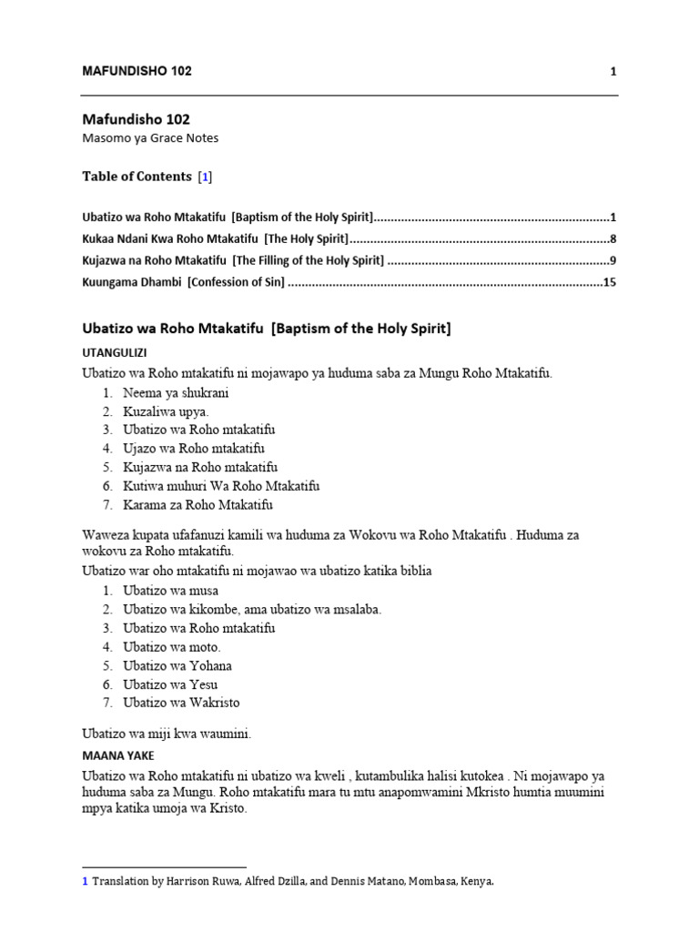 Doc102 Swahili | PDF