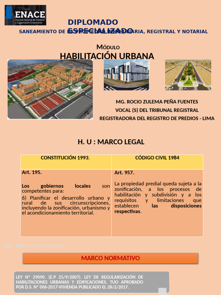 Clase - 10A - PPT - HABILITACIÓN URBANA - 23. 08. 23 | PDF