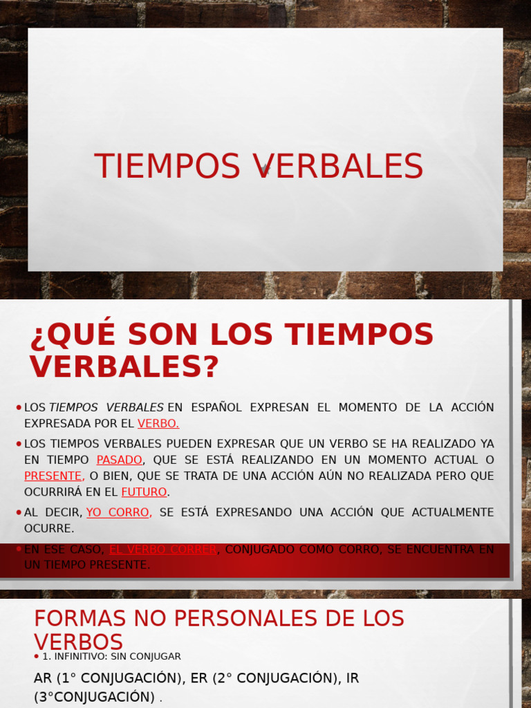 Guía de Tiempos Verbales en Español | PDF | Artes del Lenguaje y ...