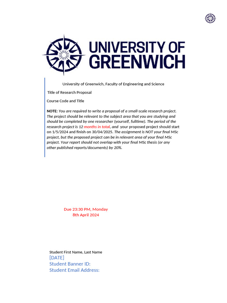 Template For Main Assignment 70% | PDF