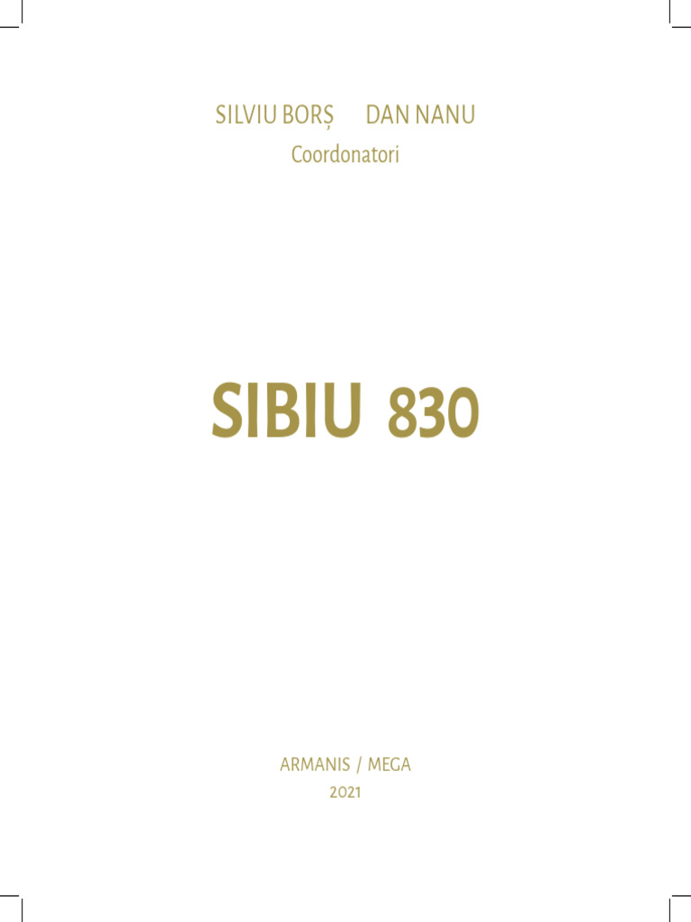 Sibiu O Foarte Scurta Incursiune in Isto | PDF