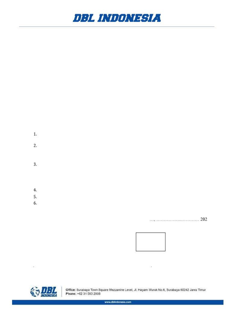 Surat Pernyataan Peserta DBL 2024-2025 | PDF