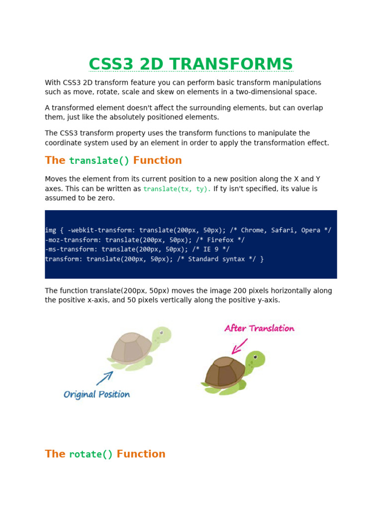 8 CSS 2D Translate | PDF 8 CSS 2D Translate | PDF
