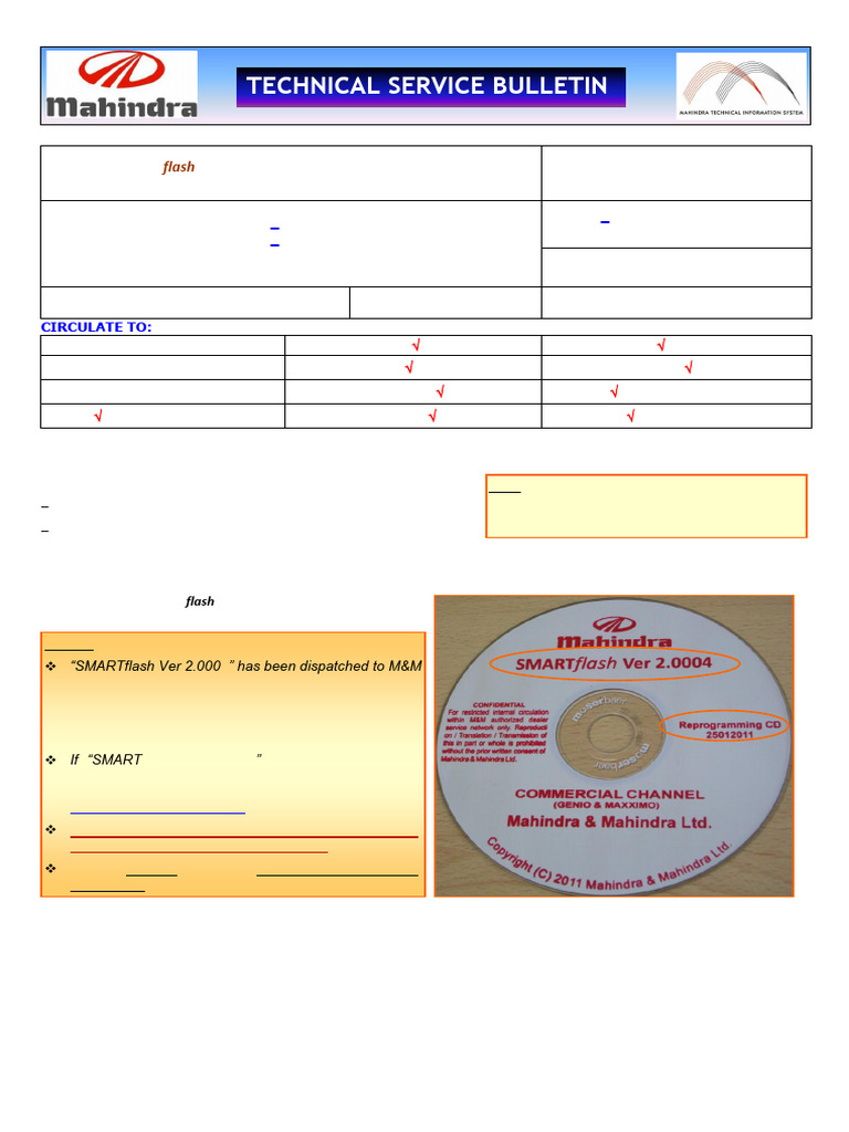 7-TSB 2011 123 TNO 00894 R1 Maxximo Genio SMARTflash Ver2 0004 EMS ECU Datasets Rev1 | PDF