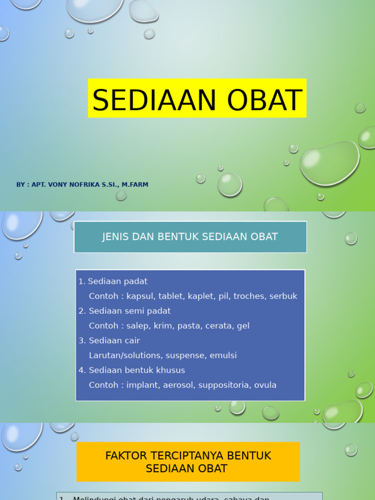 Sediaan Obat | PDF