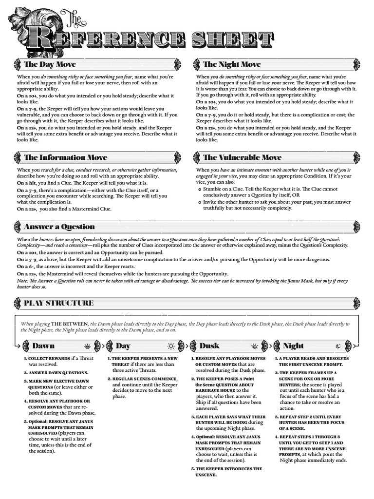 TB Reference Sheet | PDF
