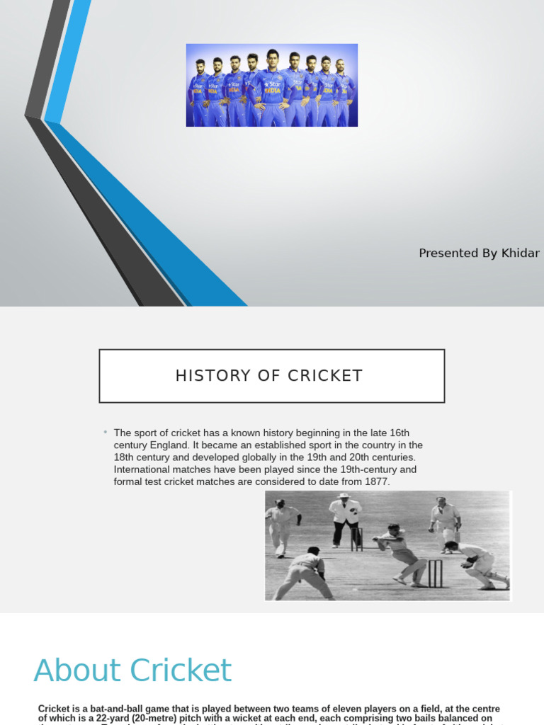 History of Cricket | PDF
