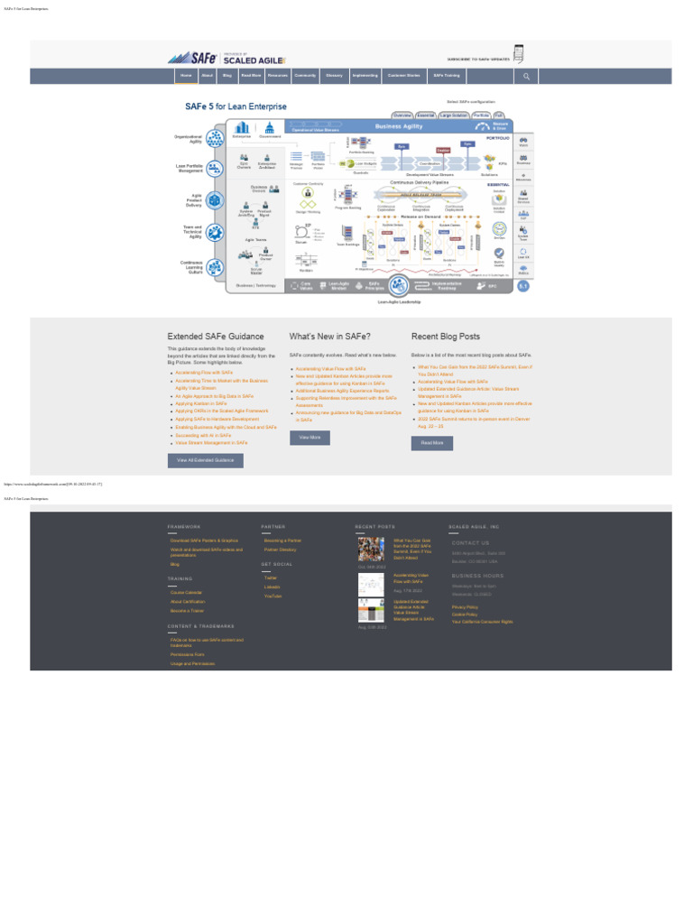 SAFe 5 For Lean Enterprises | PDF