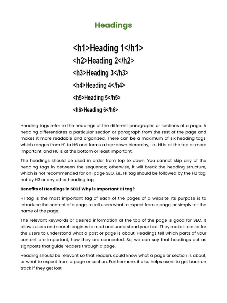 Headings | PDF