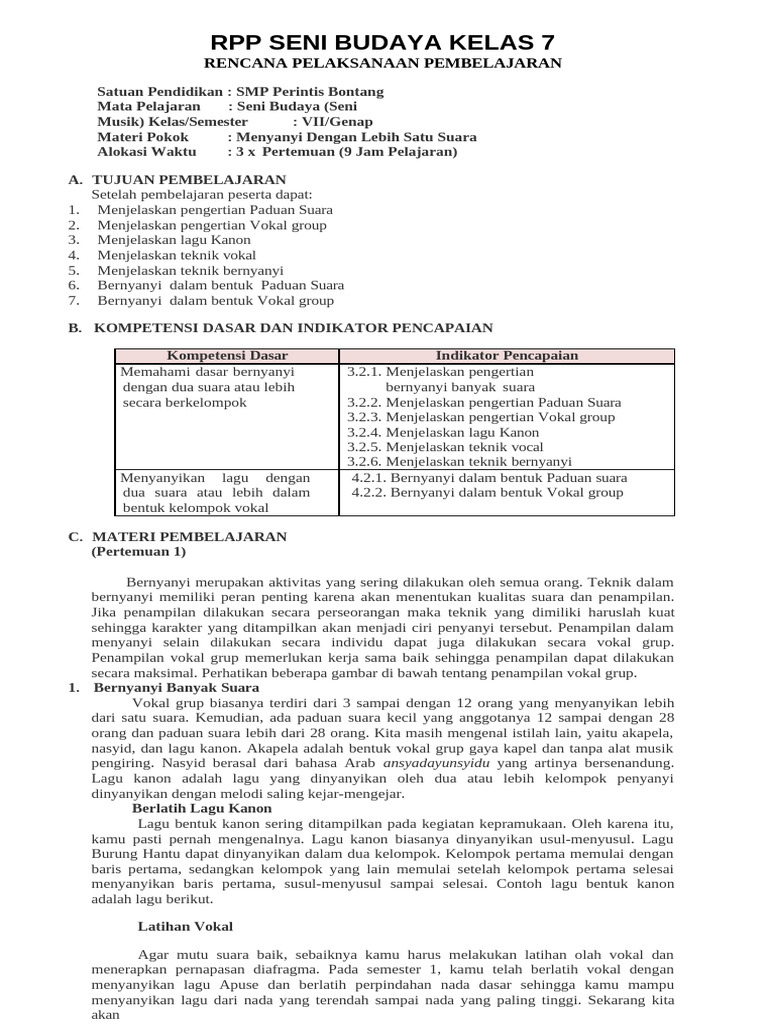 Modul Ajar Kelas VII | PDF