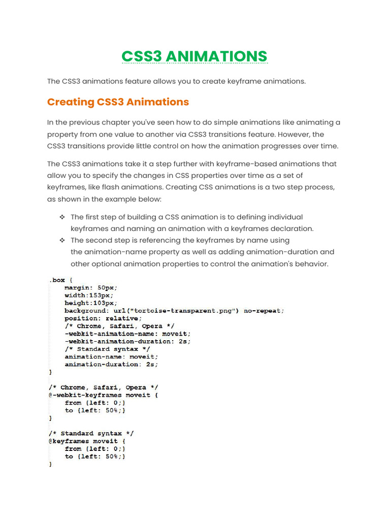 10 CSS Animations & Multicolumn | PDF