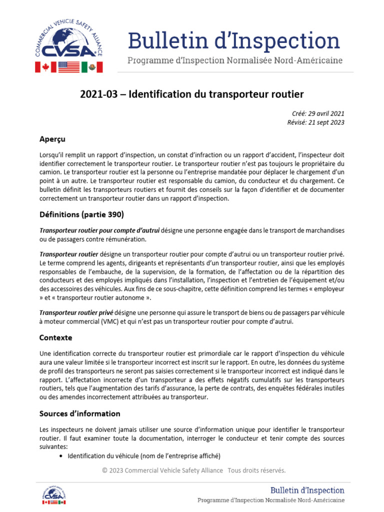 2021 03 Inspection Bulletin French | PDF
