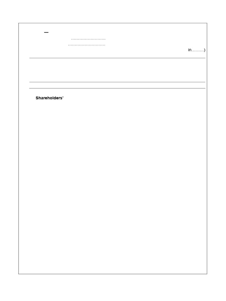 Schedule III Format of Part I and II | PDF