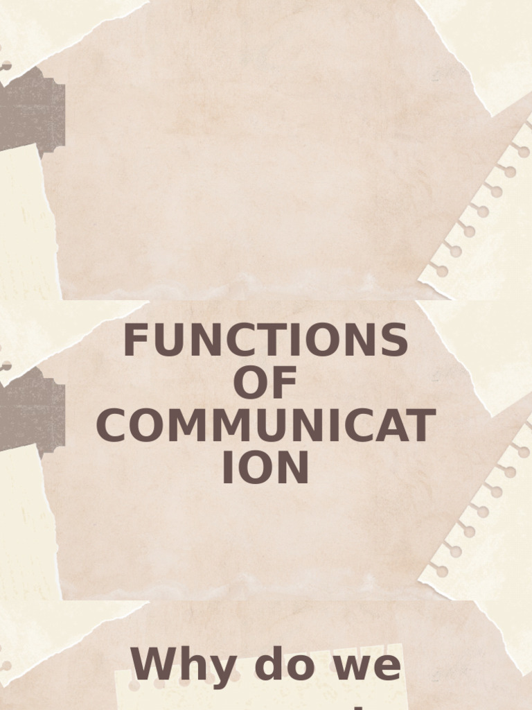 Functions of Communication. Oral Comm | PDF Functions of Communication. Oral Comm | PDF