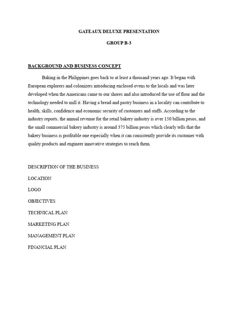 Gateaux Deluxe Presentation Script | PDF