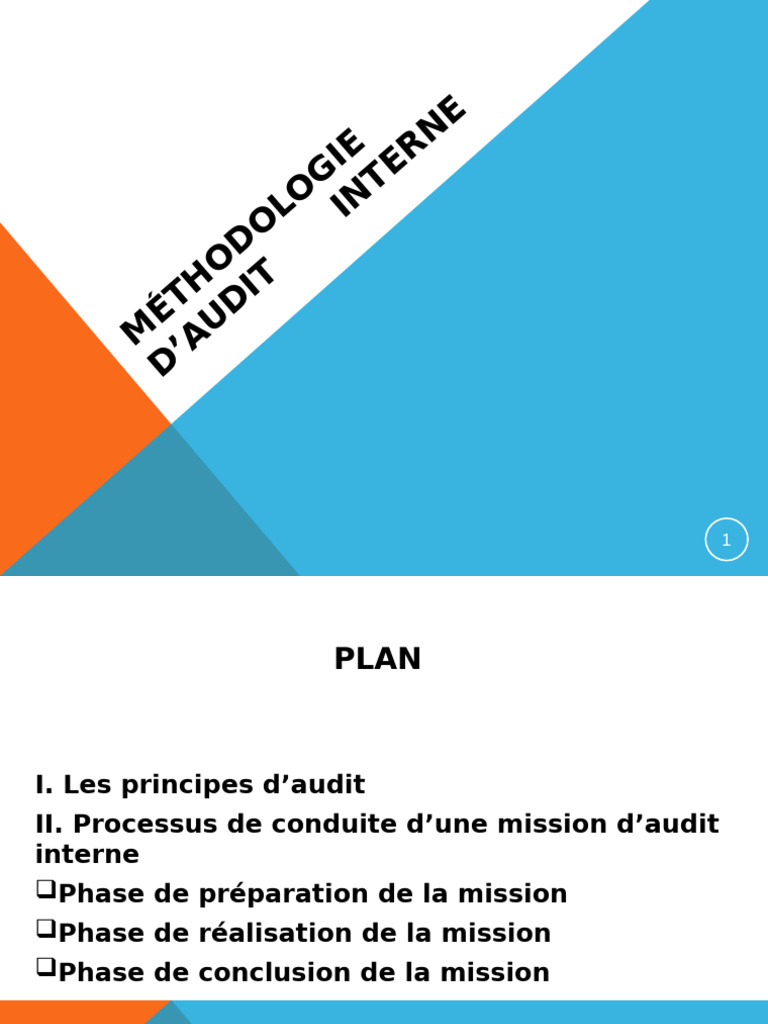METHODOLOGIE D'AUDIT INERNE- Mme KANE-IFACE | PDF METHODOLOGIE D'AUDIT INERNE- Mme KANE-IFACE | PDF