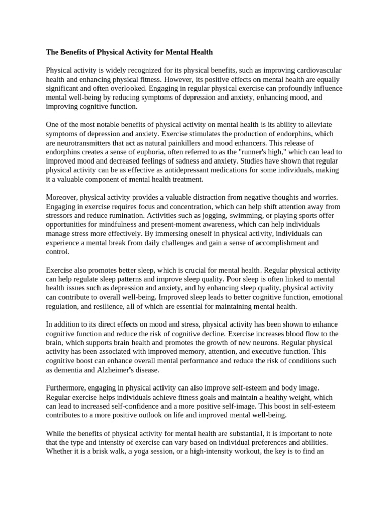 Physical Health | PDF