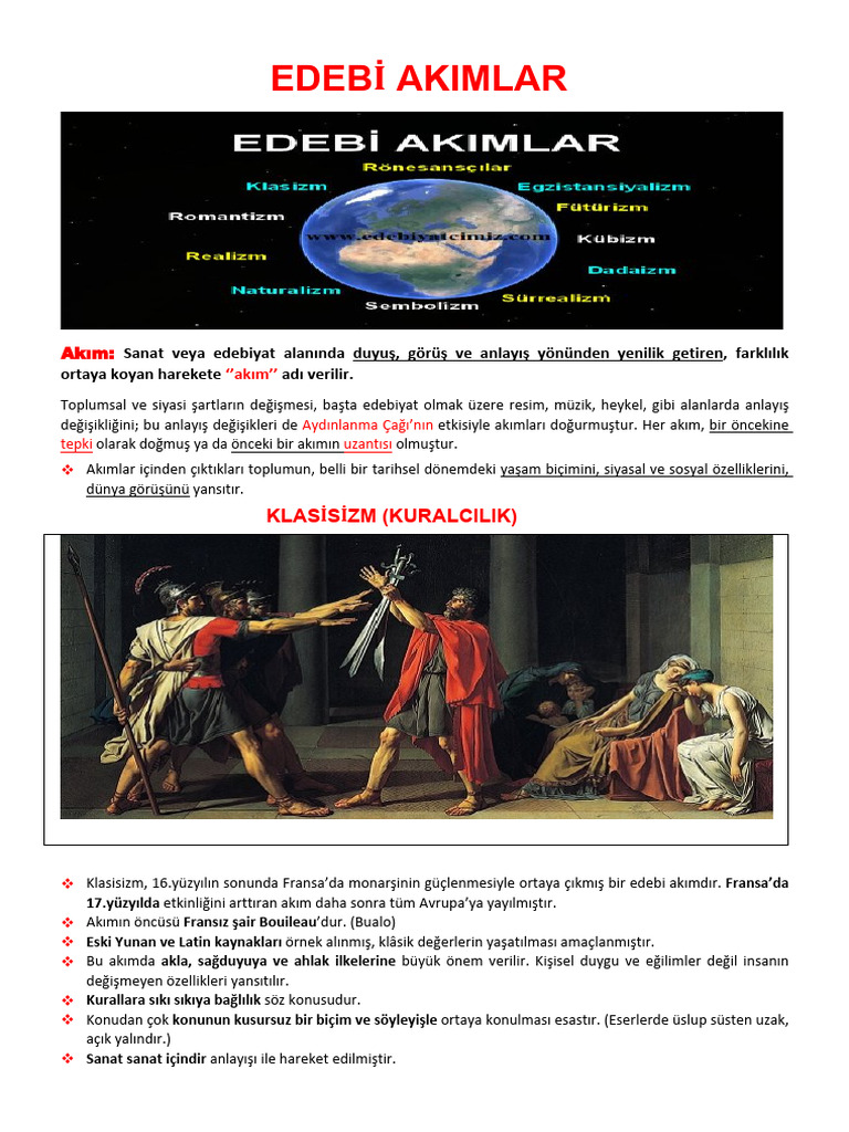 Sinif Edebi̇ Akimlar | PDF