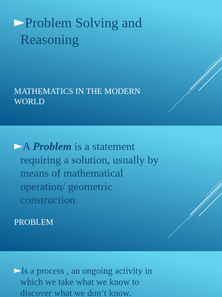 Problem Solving and Reasoning | PDF | Inductive Reasoning | Reason
