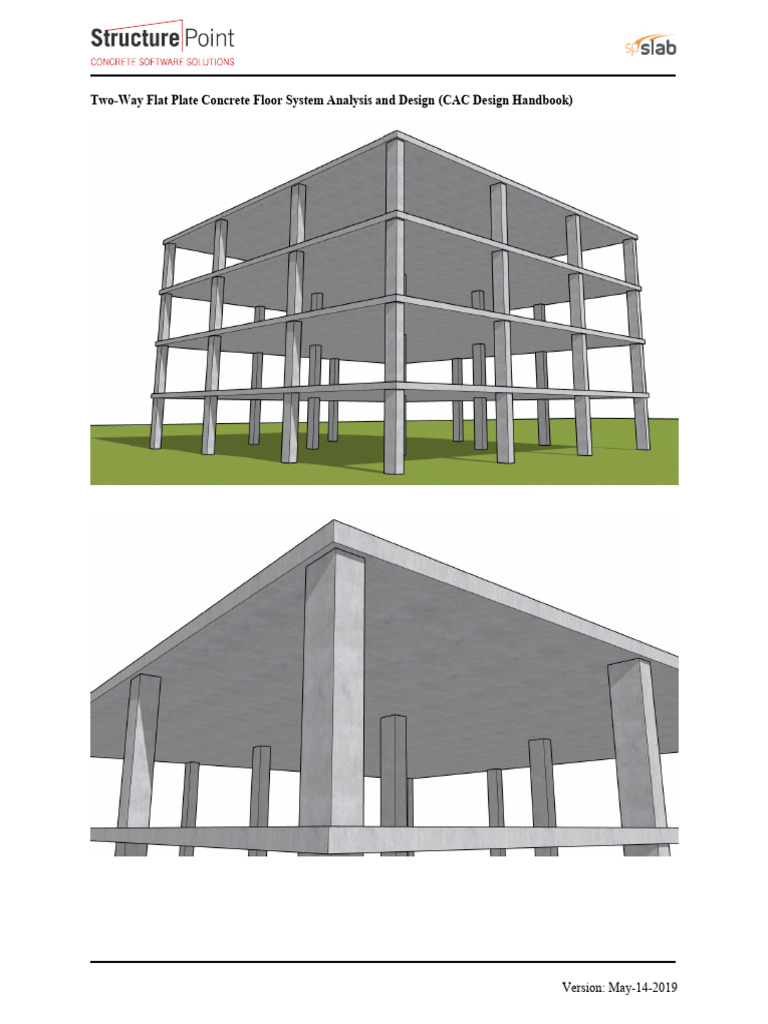 Two Way Flat Plate Concrete Floor Slab Design CAC Design Handbook | PDF