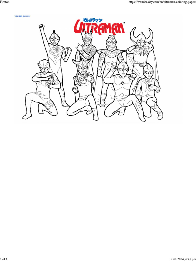 Ultraman Coloring Pages2 | PDF