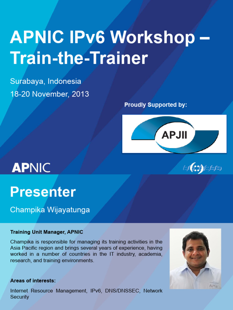IPv6 Workshop Train The Trainer 18112013 | PDF