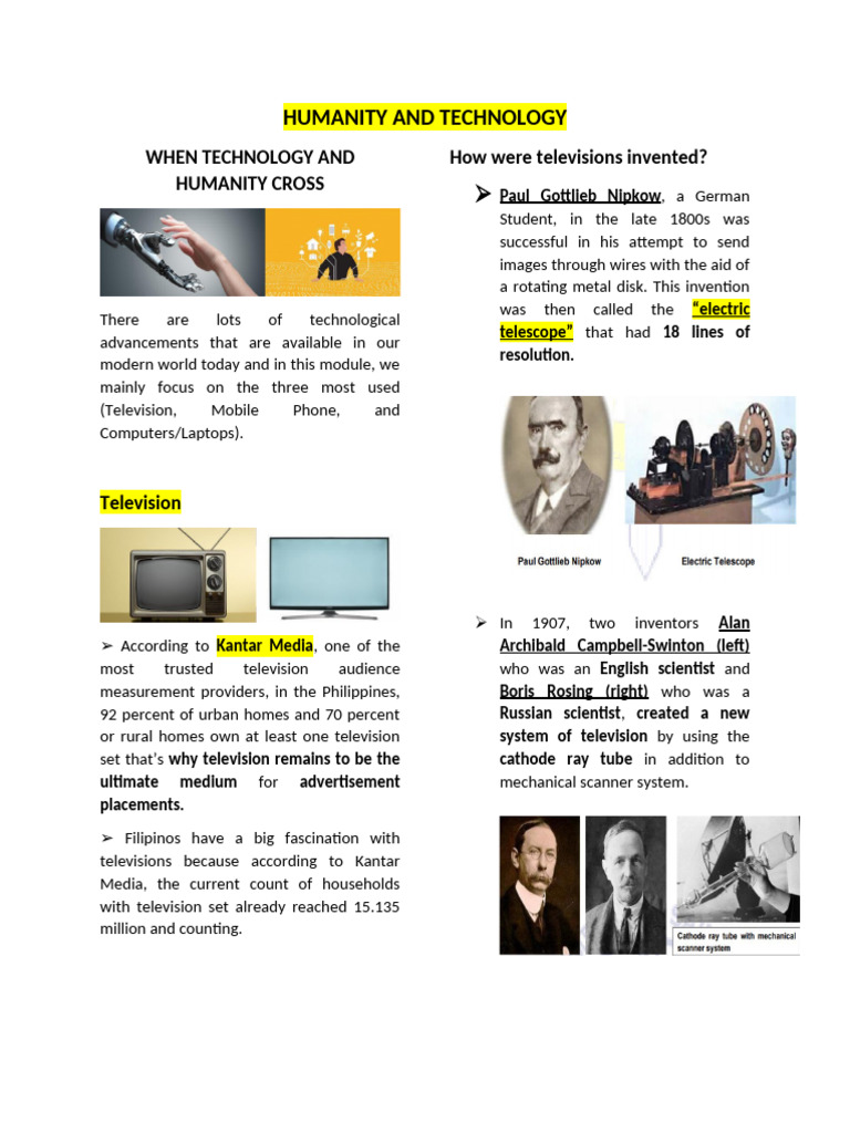 HUMANITY AND TECHNOLOGY | PDF