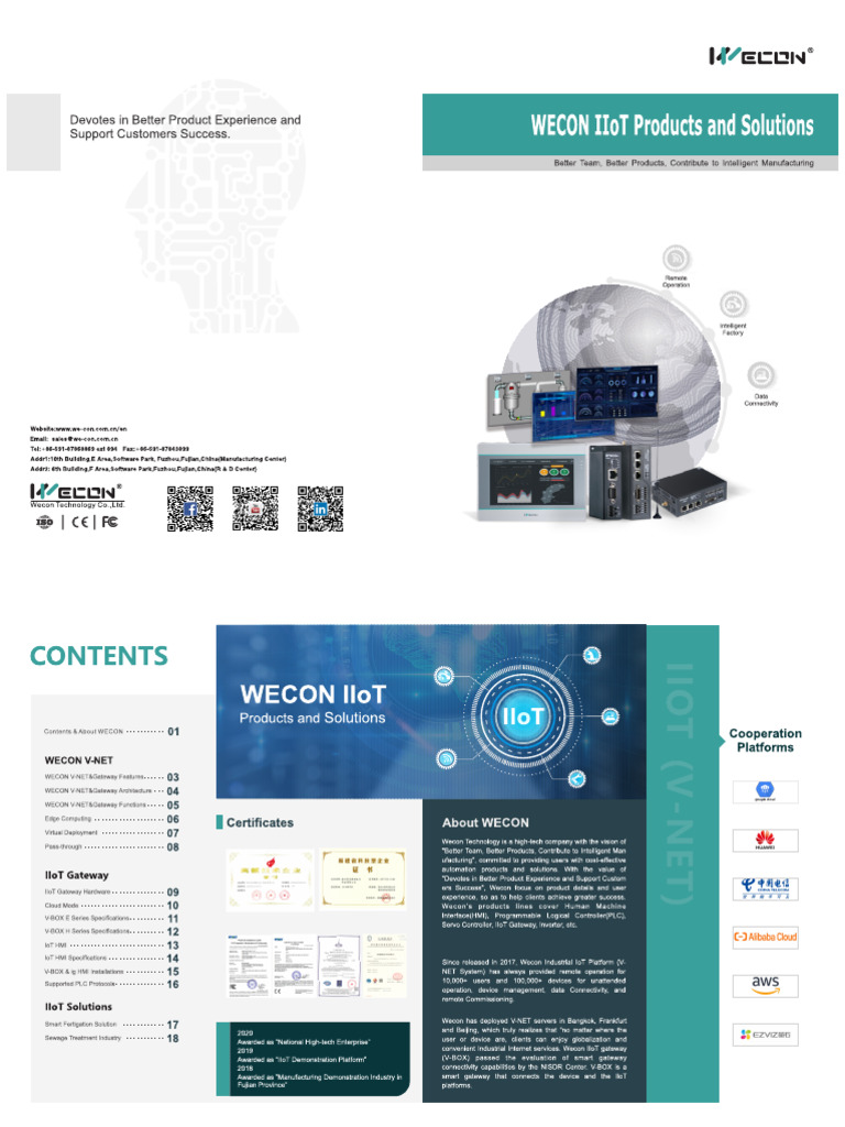 WECON V-BOX Catalog 2021 | PDF