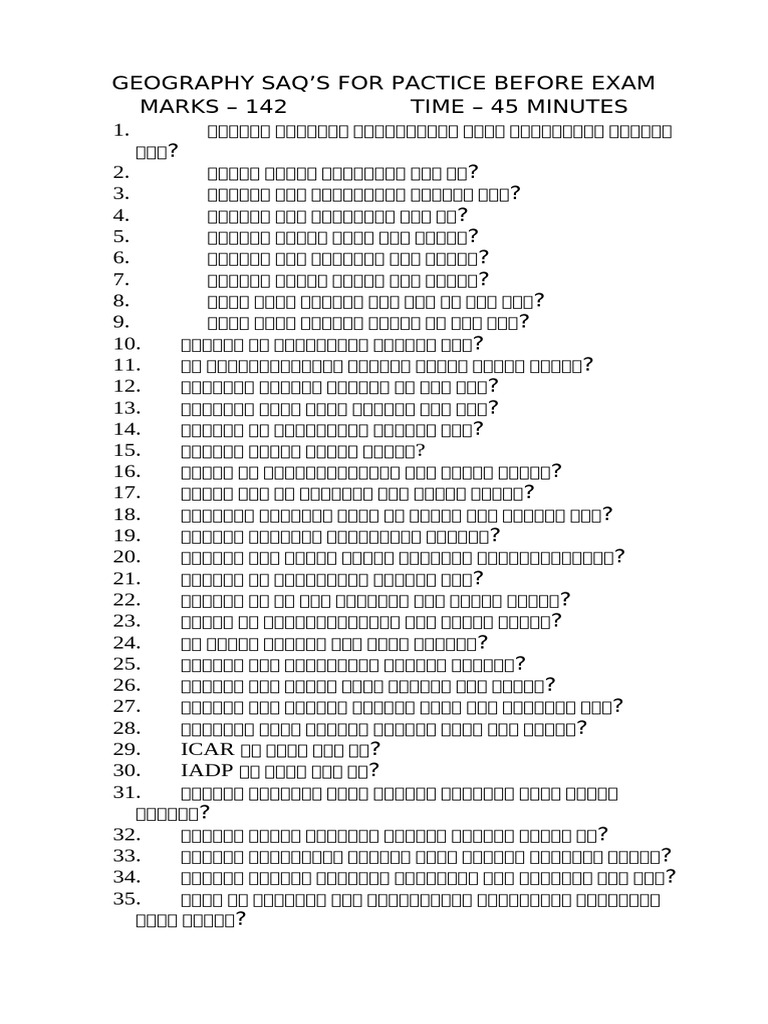 Geography Saq | PDF