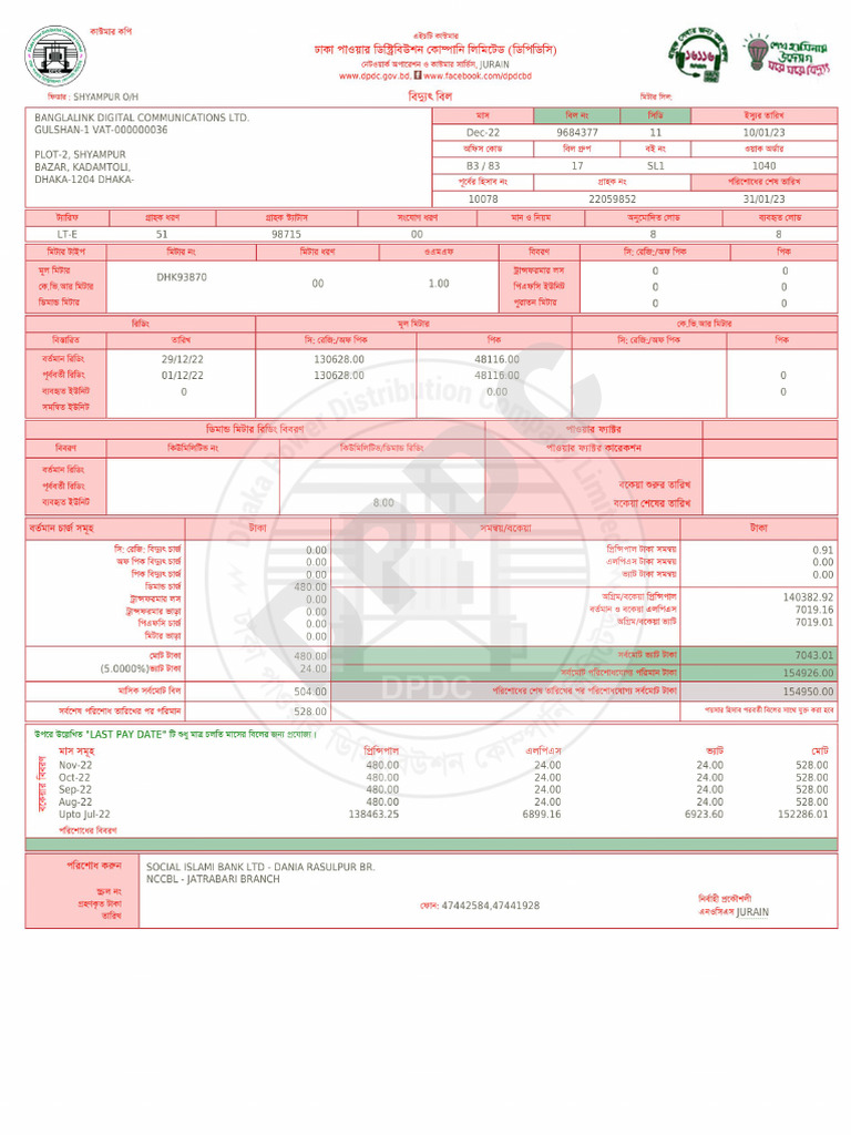 Electric Bill PDF | PDF