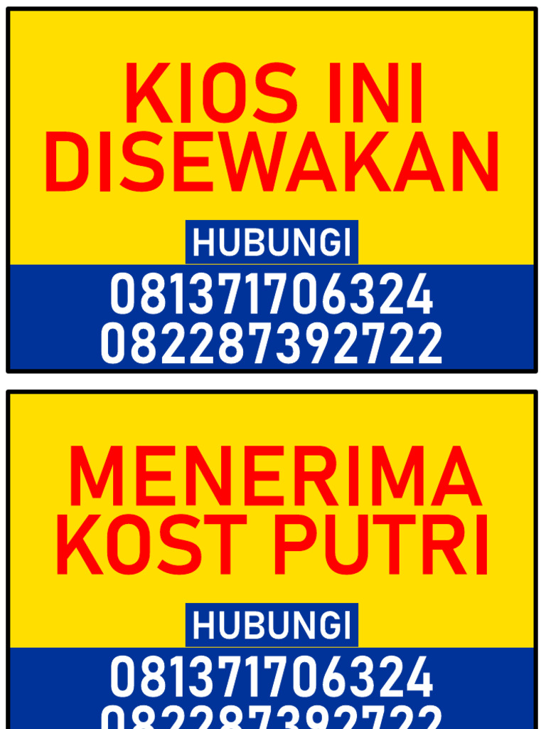 Banner Kost & Kios | PDF