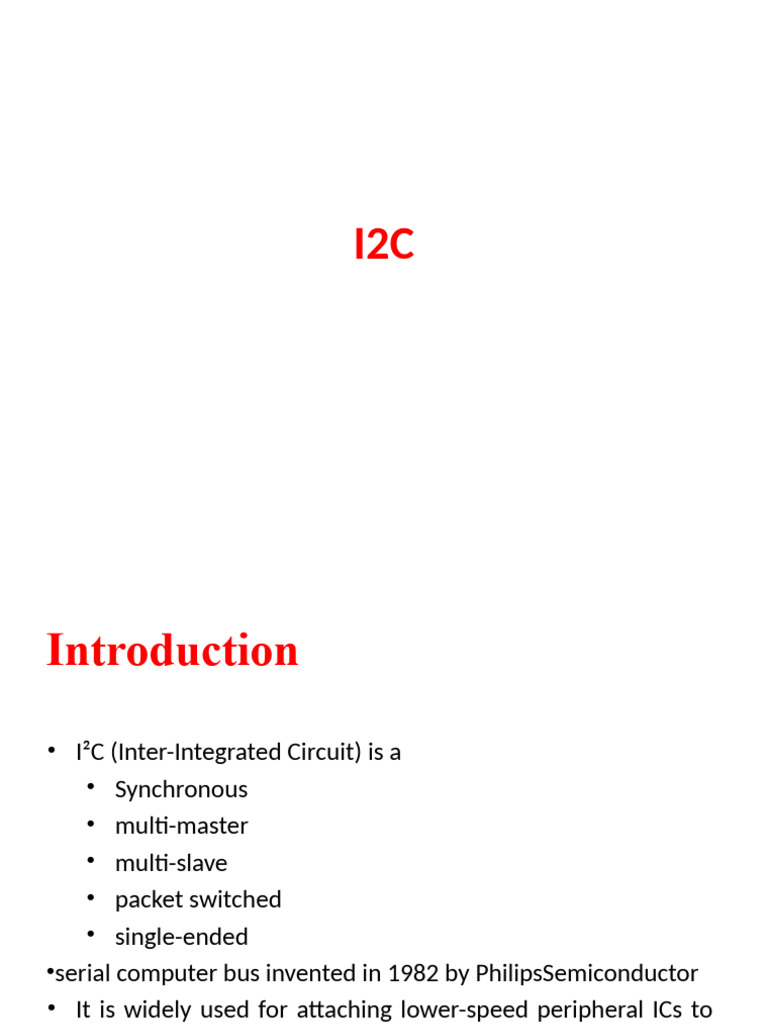 I2C Protocol | PDF
